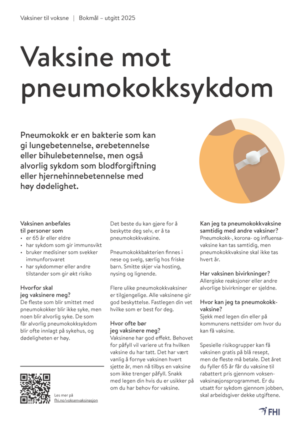 Vaksine mot pneumokokksykdom - FHI