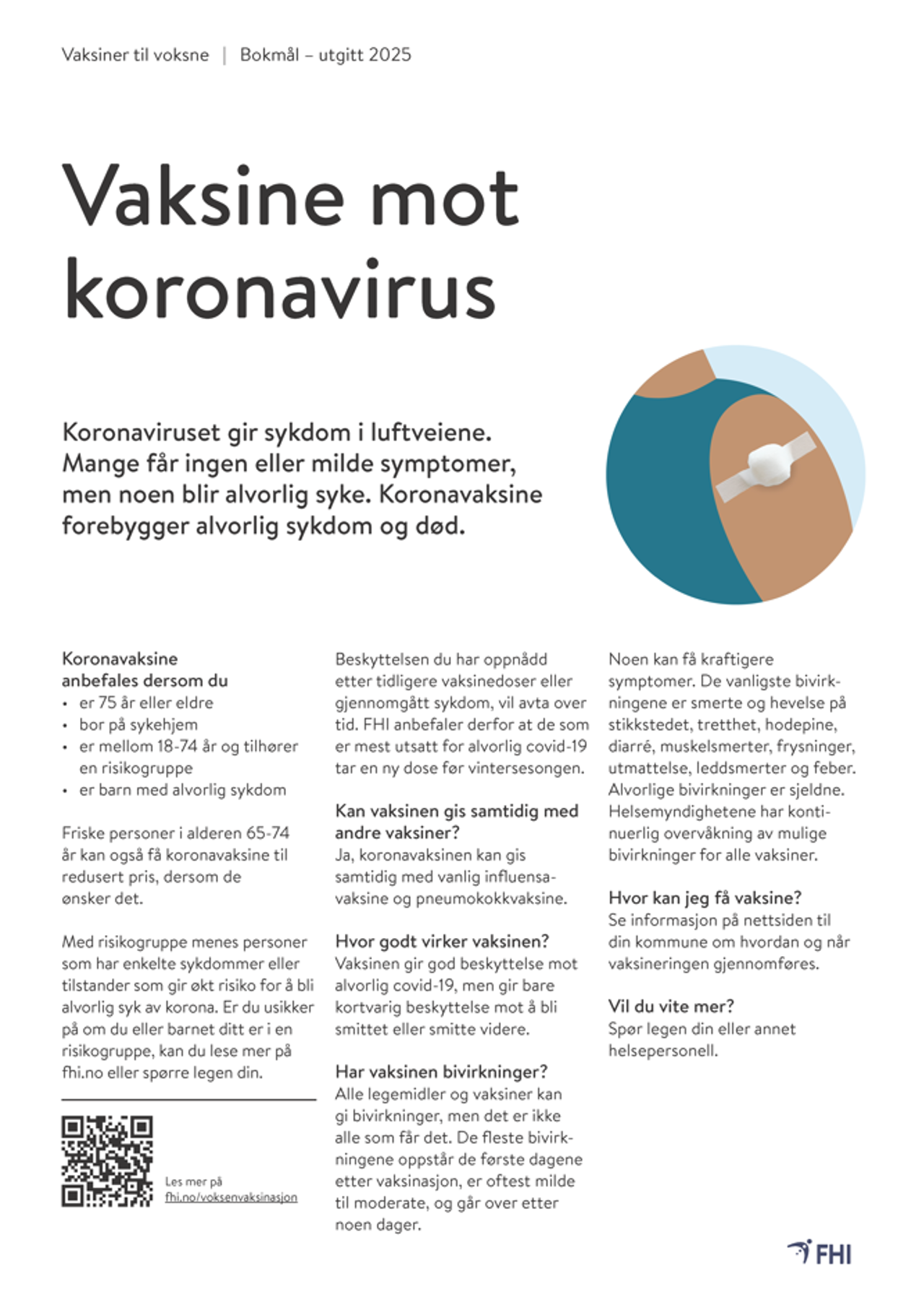 Vaksine mot koronavirus - FHI